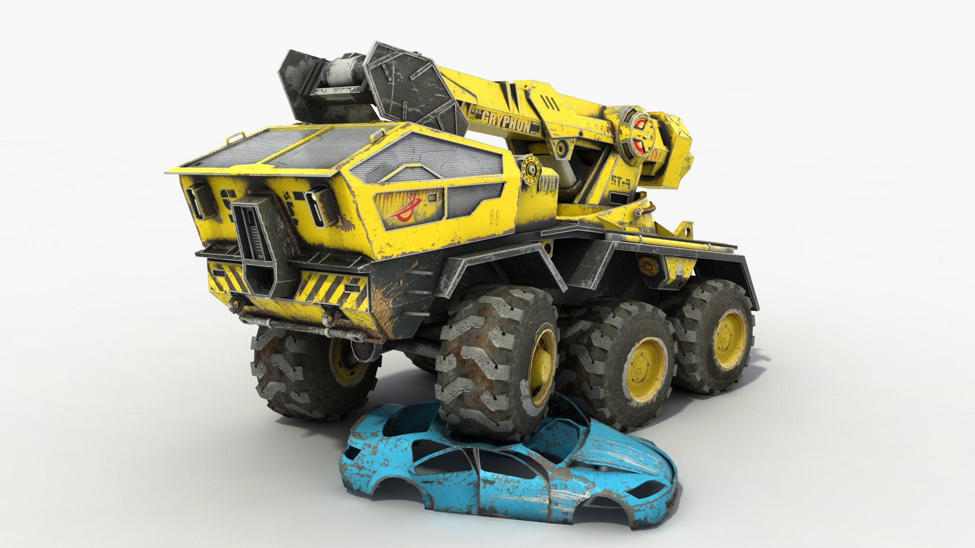 3d Max Future Crane Truck Sci-fi Car