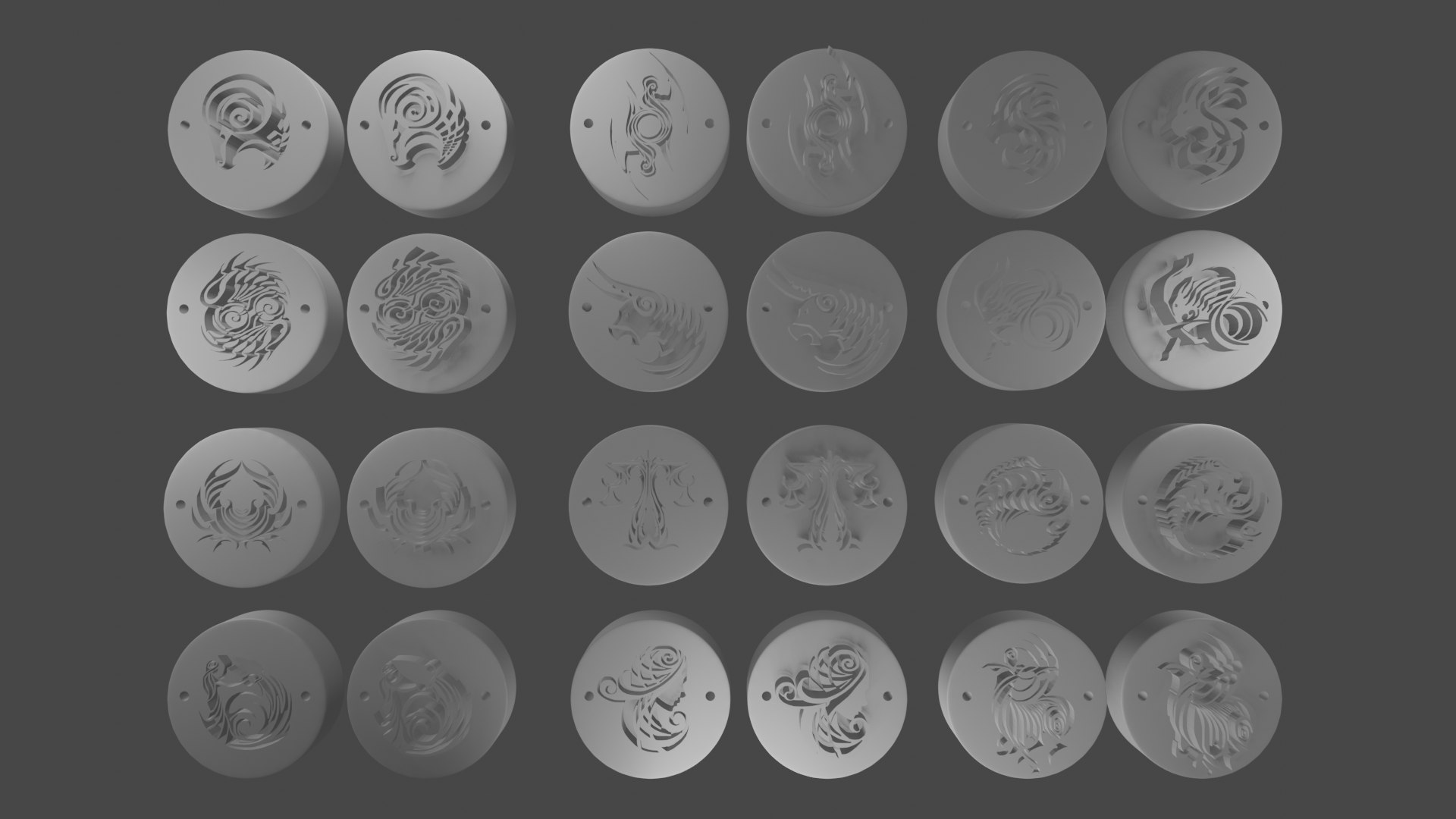 Zodiac Signs - Printable Models 3D Model - TurboSquid 2002587