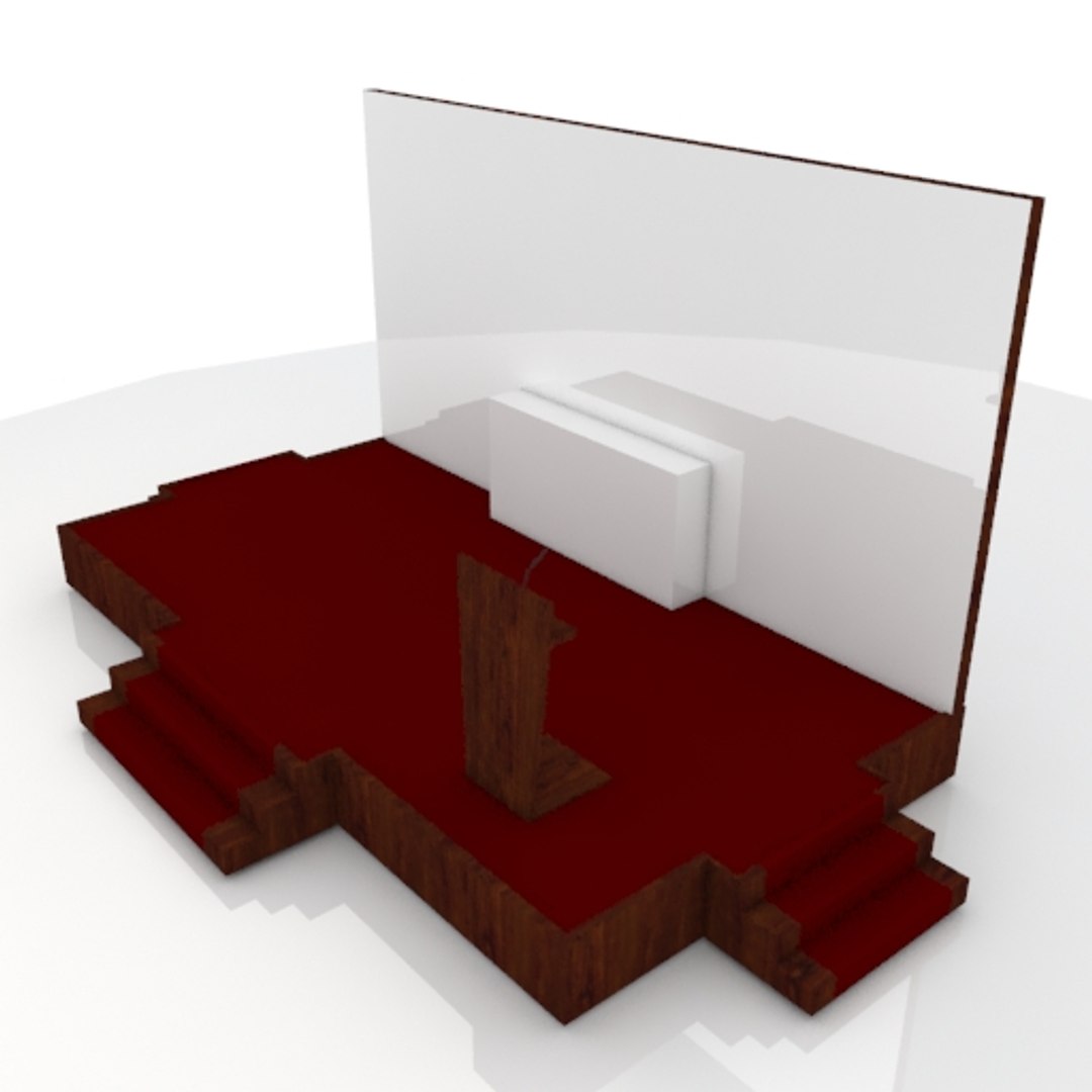 Stage Rostrum Backdrop 3D Model - TurboSquid 1319607