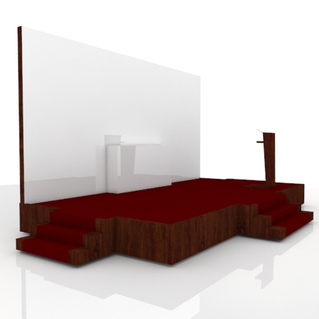 Stage Rostrum Backdrop 3D Model - TurboSquid 1319607