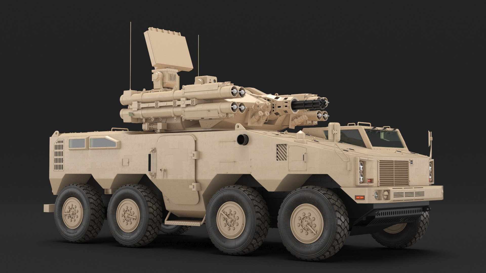 Type 625E Weapon Control System Sand Colored Rigged For Cinema 4D 3D Model - TurboSquid 2403600