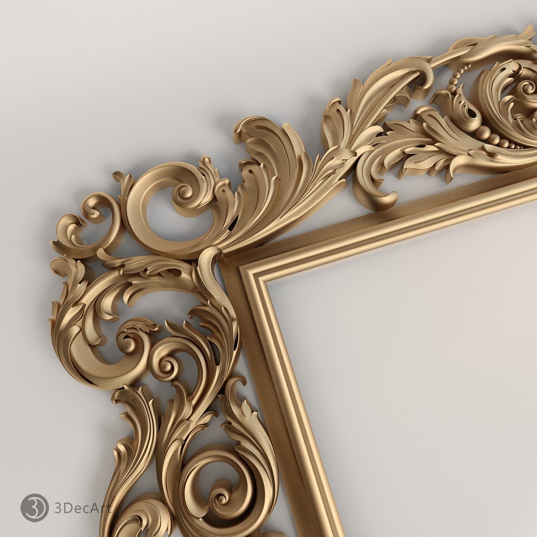 decorative frame baroque style 3d max
