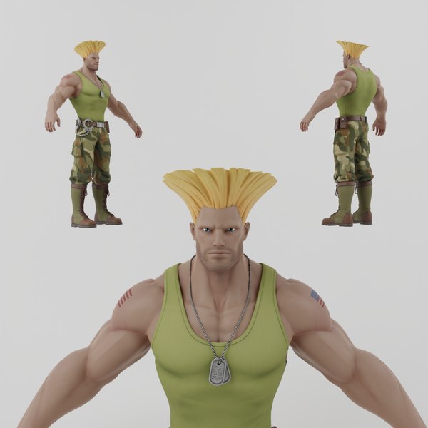 3D Guile Lowpoly Rigged - TurboSquid 2034491