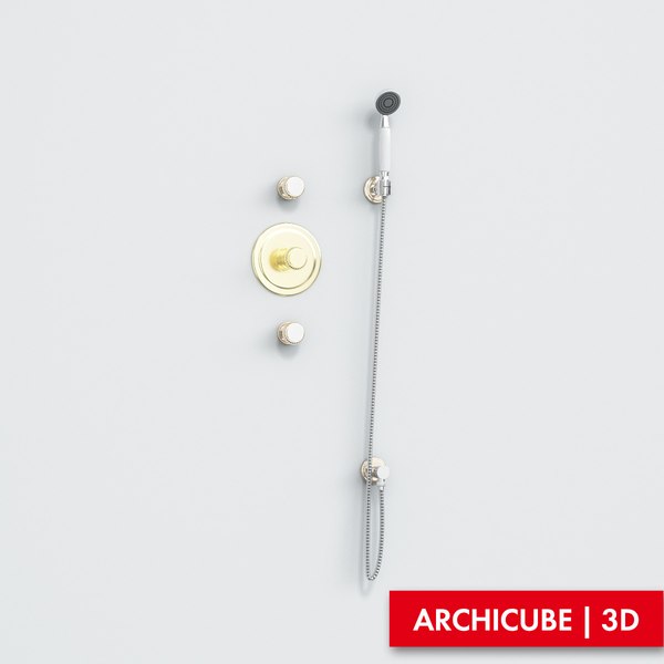 modelo 3d Mezclador de ducha 03 - TurboSquid 763860