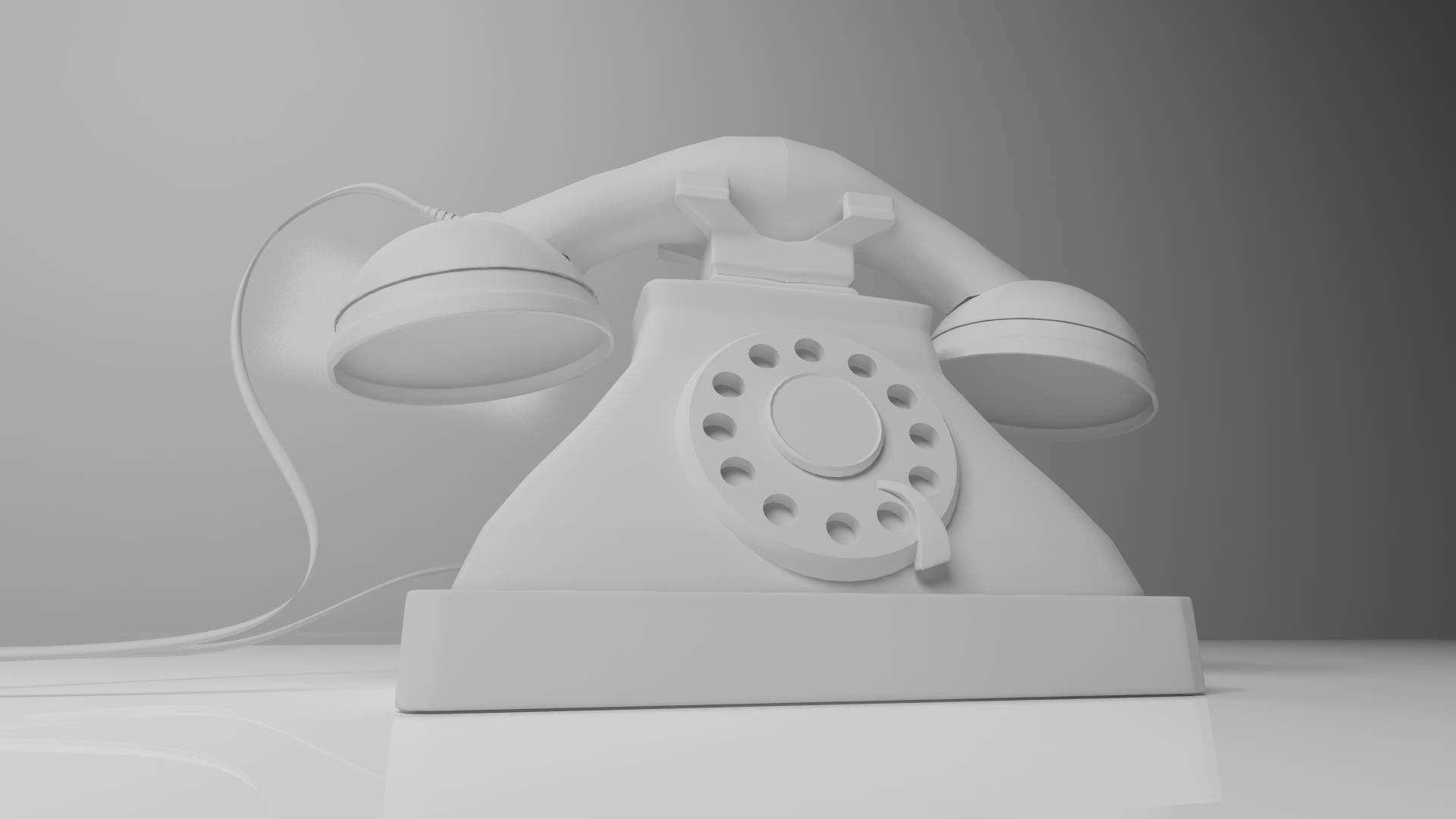 3d vintage phone model