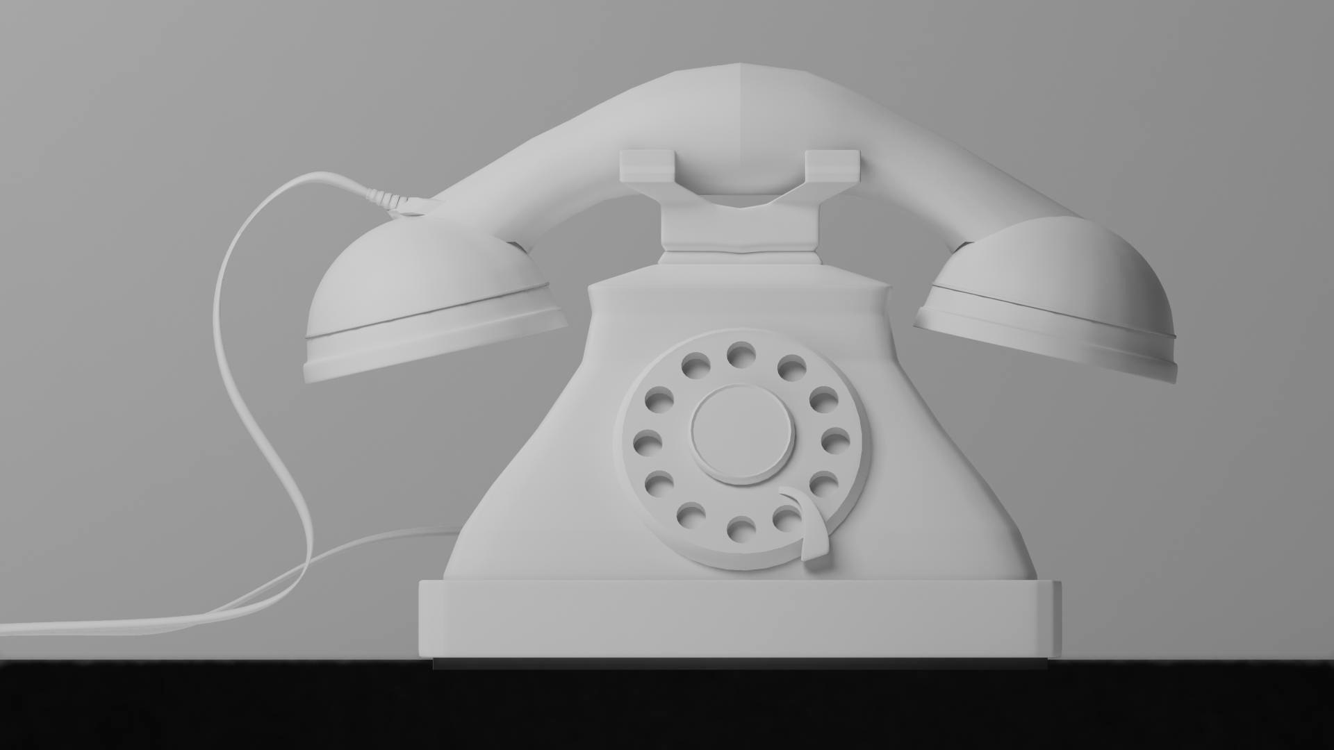 3d vintage phone model