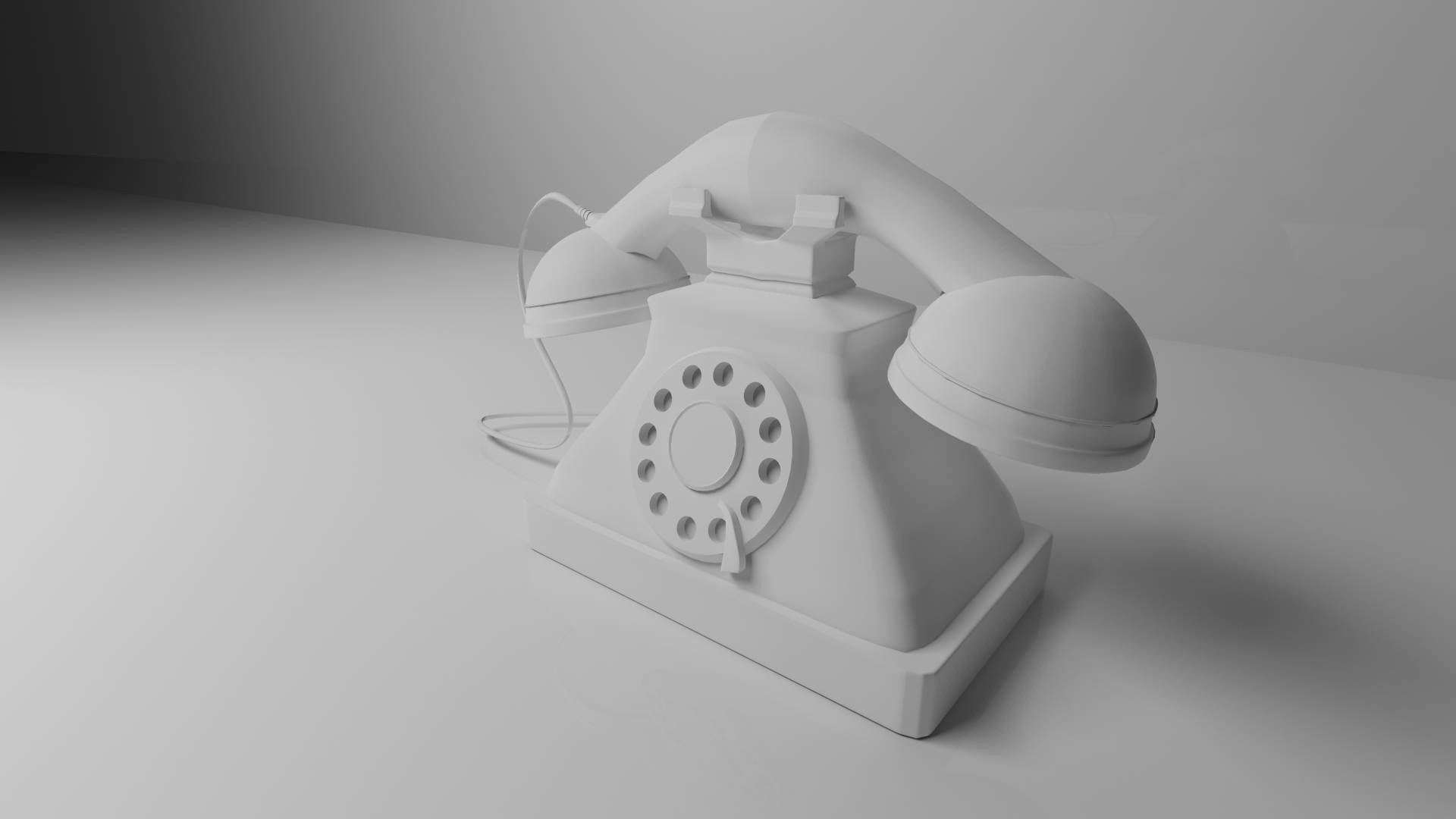3d vintage phone model