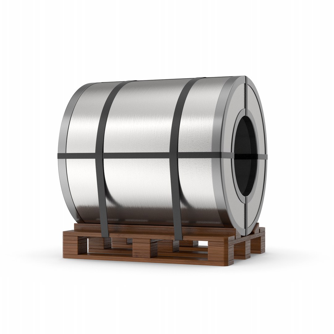 3D Model Steel Coil On Pallet - TurboSquid 2113662
