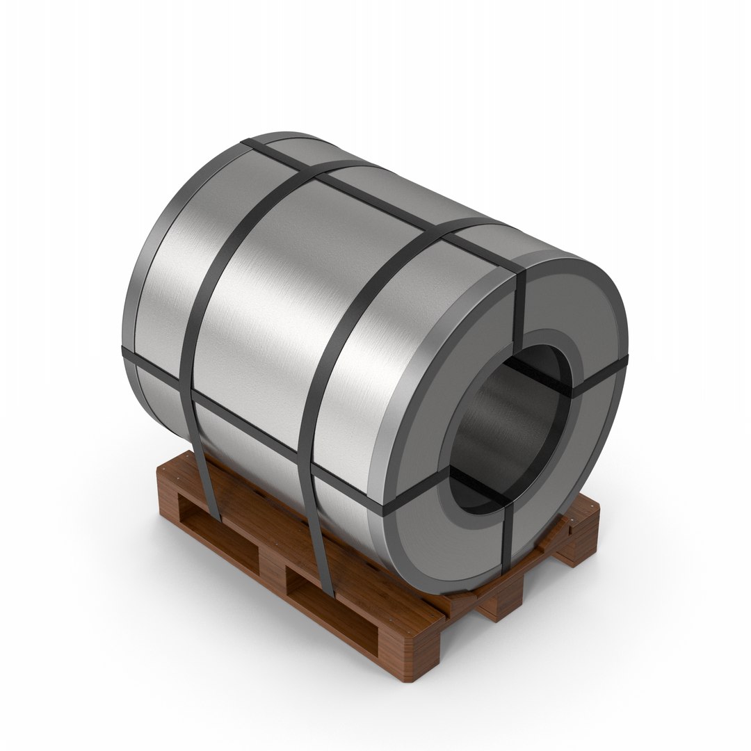3D Model Steel Coil On Pallet - TurboSquid 2113662