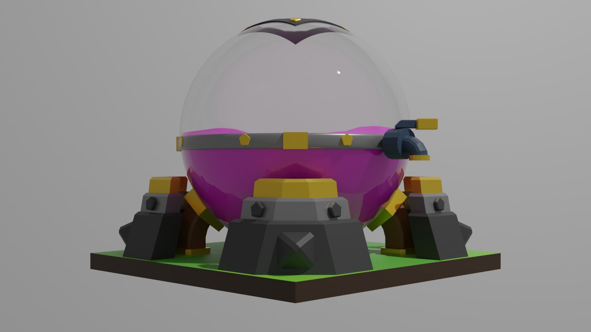 3D Clash Of Clans Elixir Storage - TurboSquid 1725560
