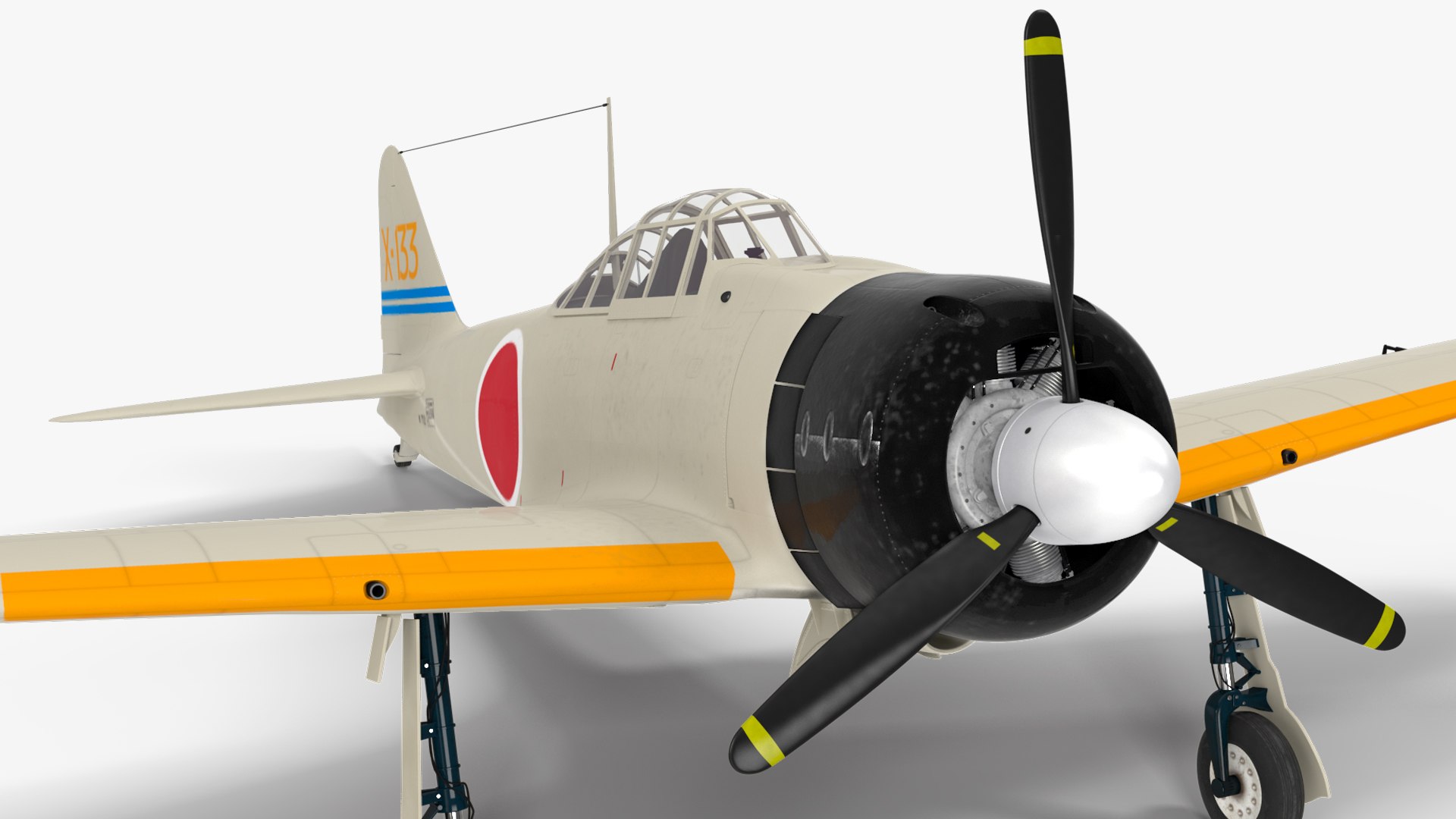 3D Mitsubishi A6M Zero Zeke Model - TurboSquid 2292217