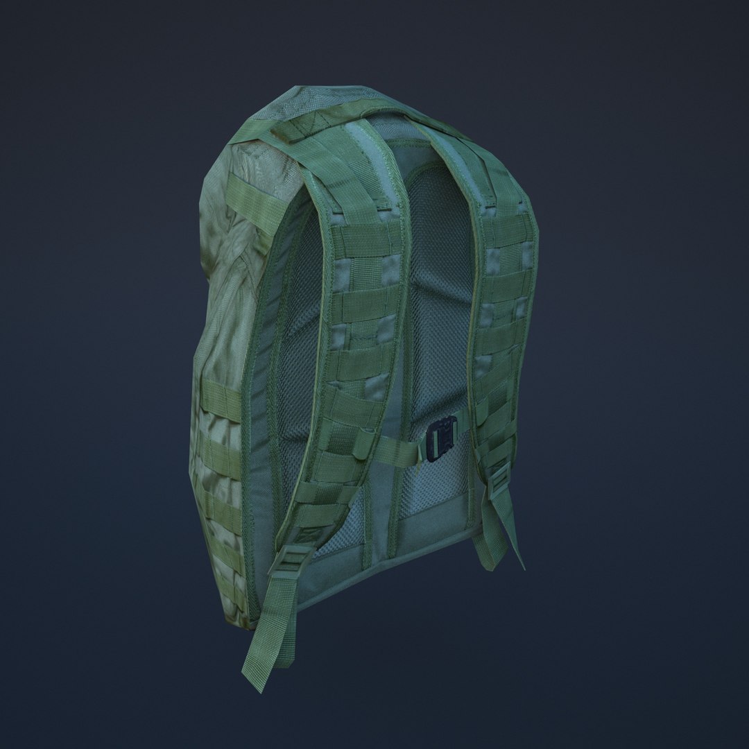3d military backpack model