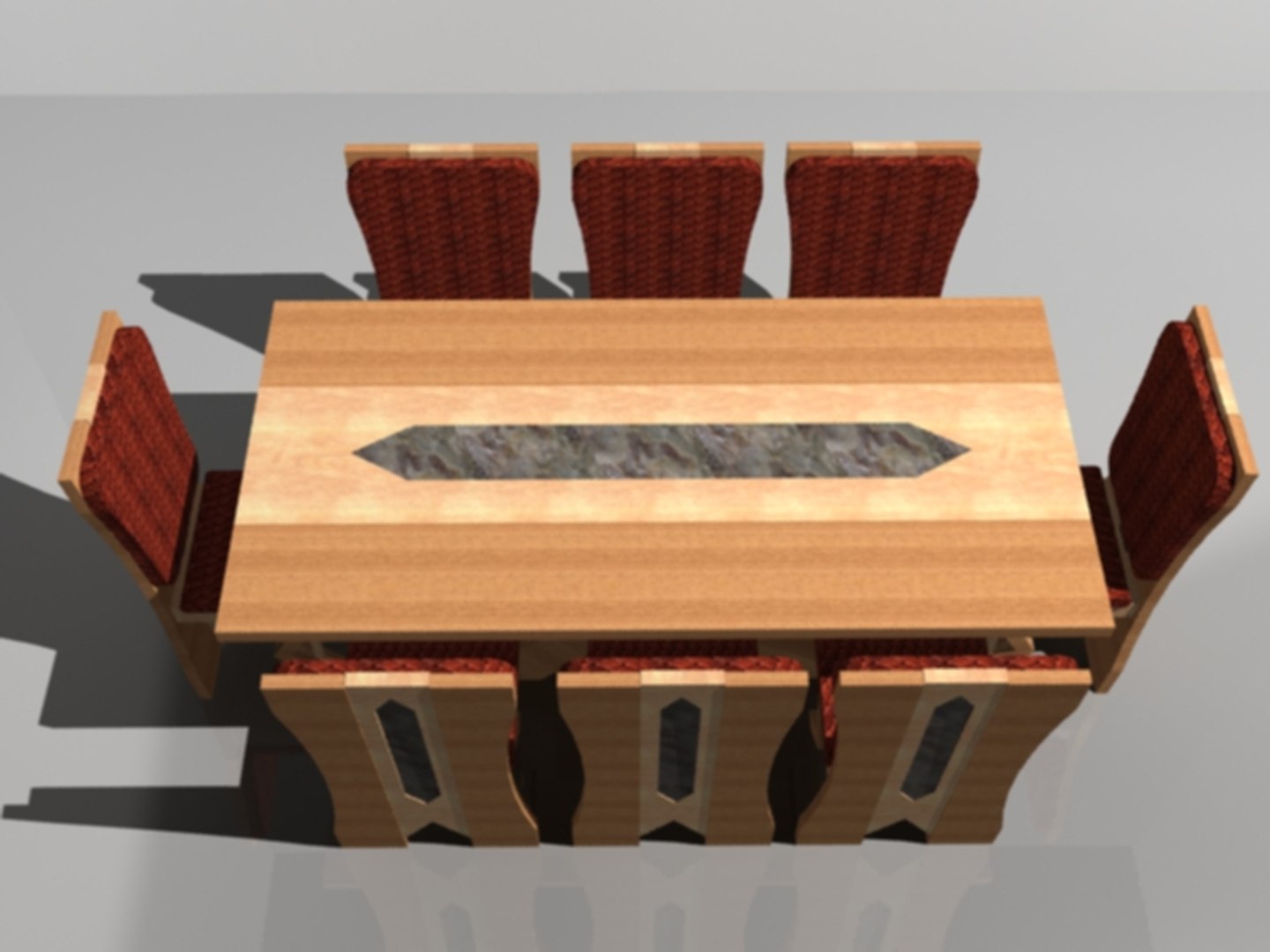 Custom Modern Dining Table 3d 3ds