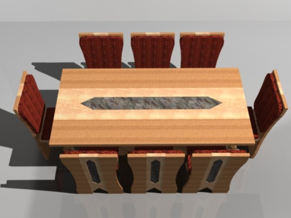 custom modern dining table 3d 3ds