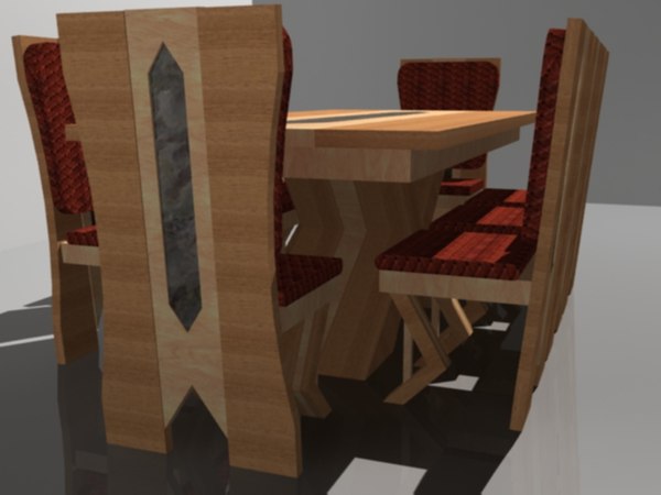 custom modern dining table 3d 3ds