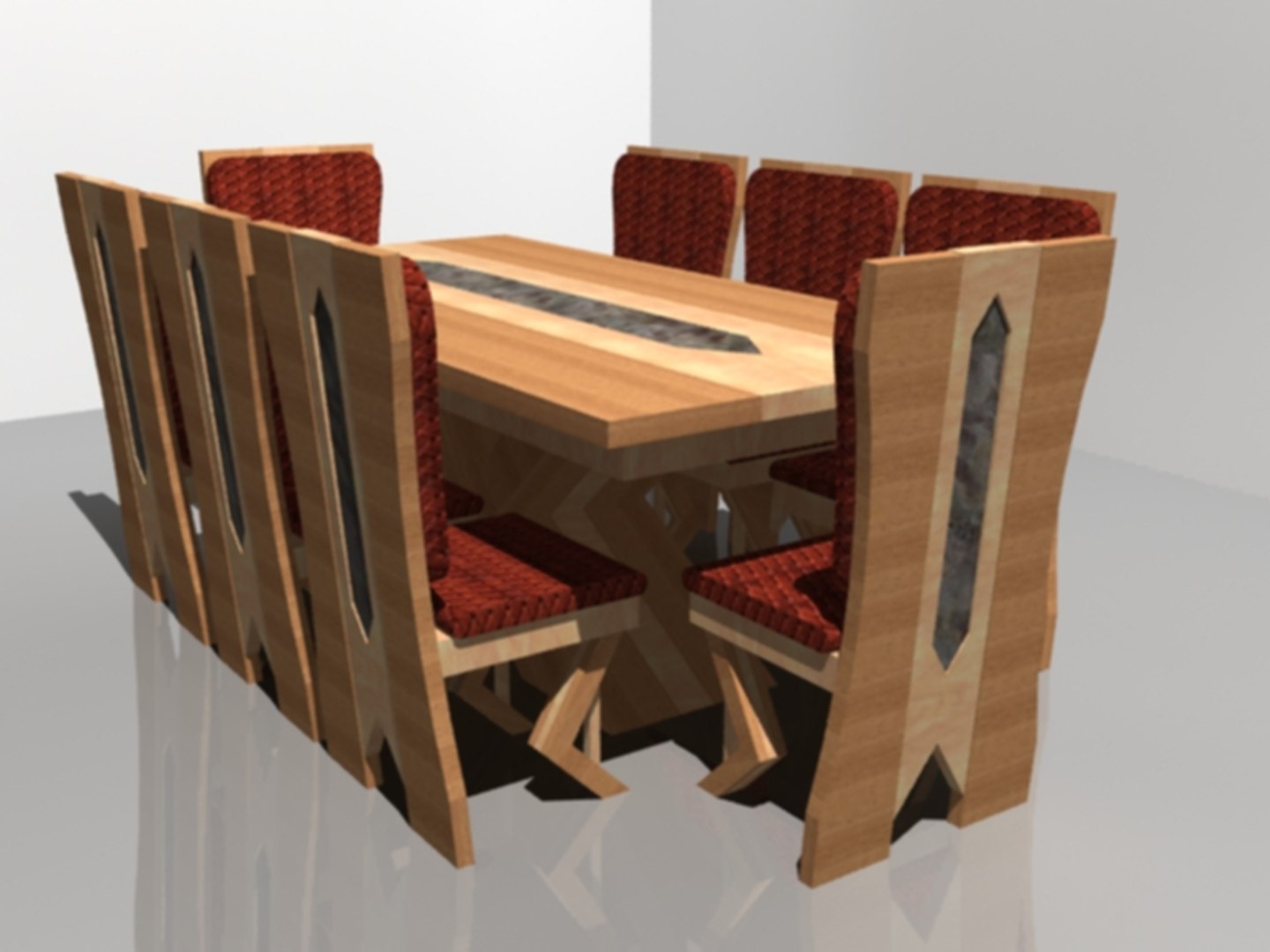 Custom Modern Dining Table 3d 3ds