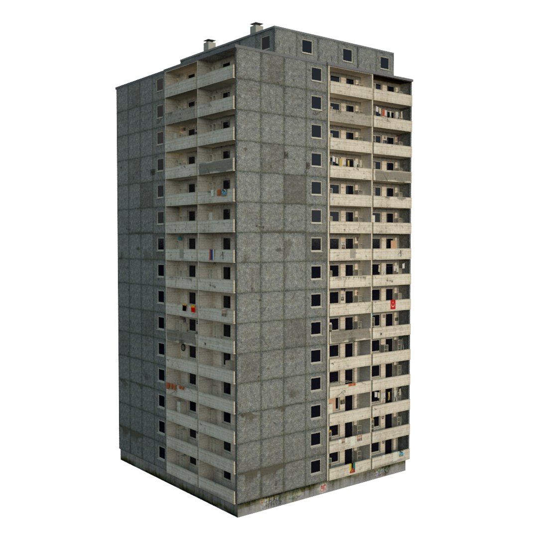 3D Panel Building - TurboSquid 1157795