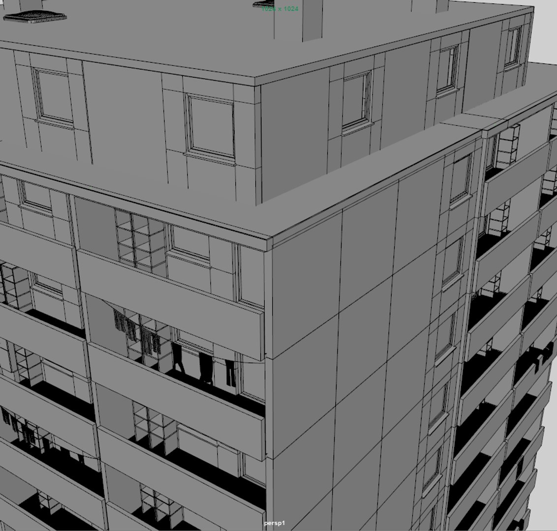 3D Panel Building - TurboSquid 1157795