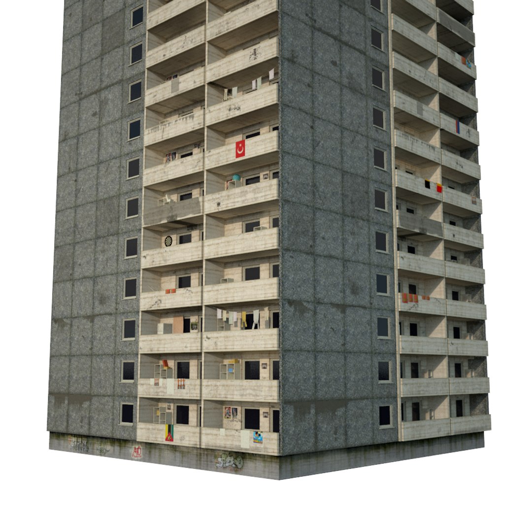 3D Panel Building - TurboSquid 1157795