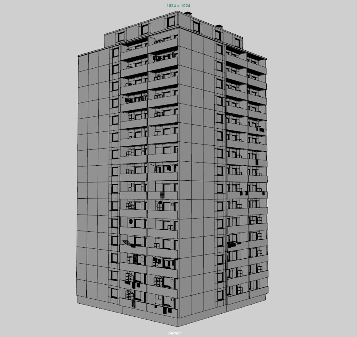 3D Panel Building - TurboSquid 1157795