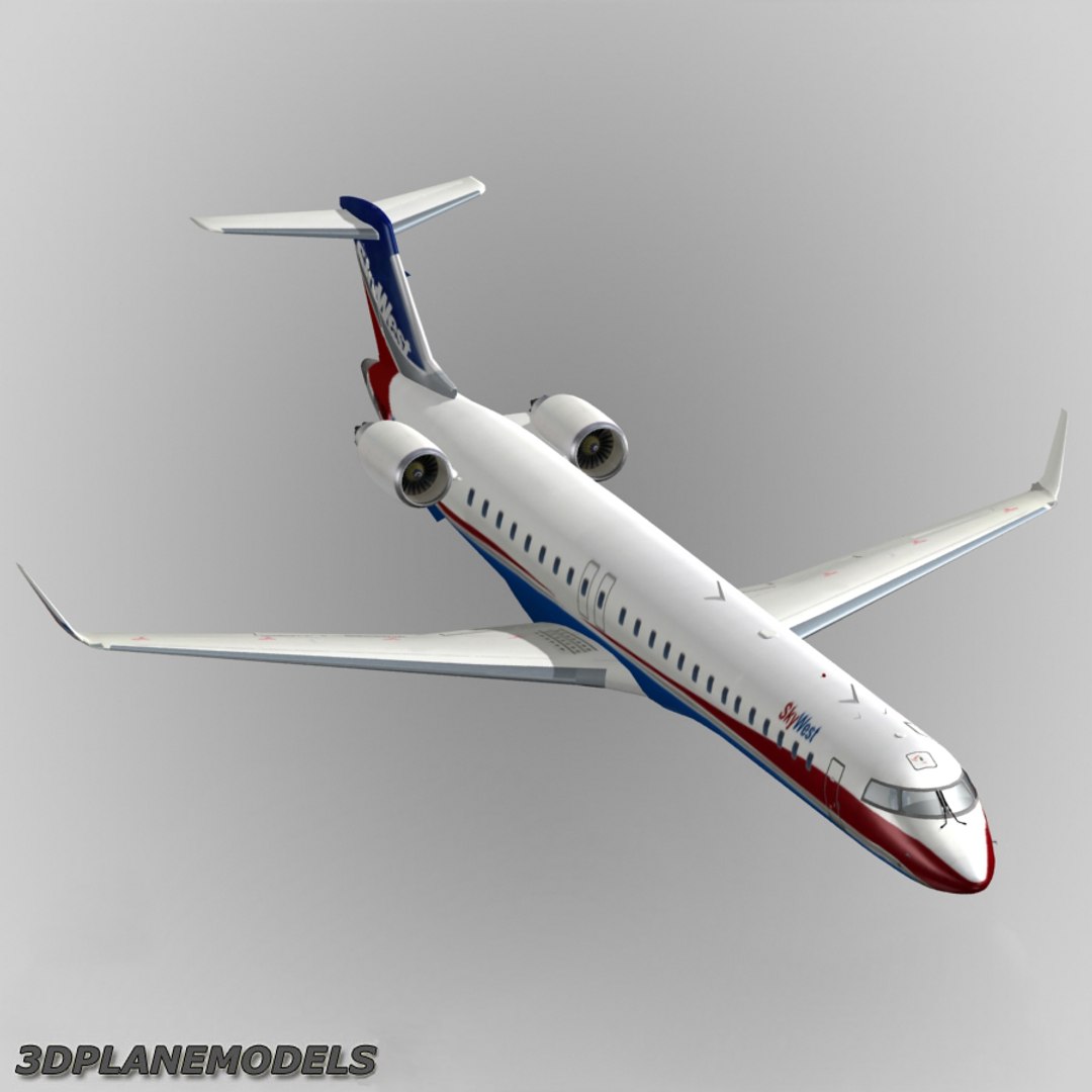 3d Model Bombardier Crj-900 Skywest