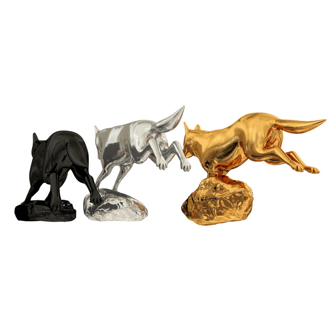 Wolves Sculpture 3D - TurboSquid 1203108