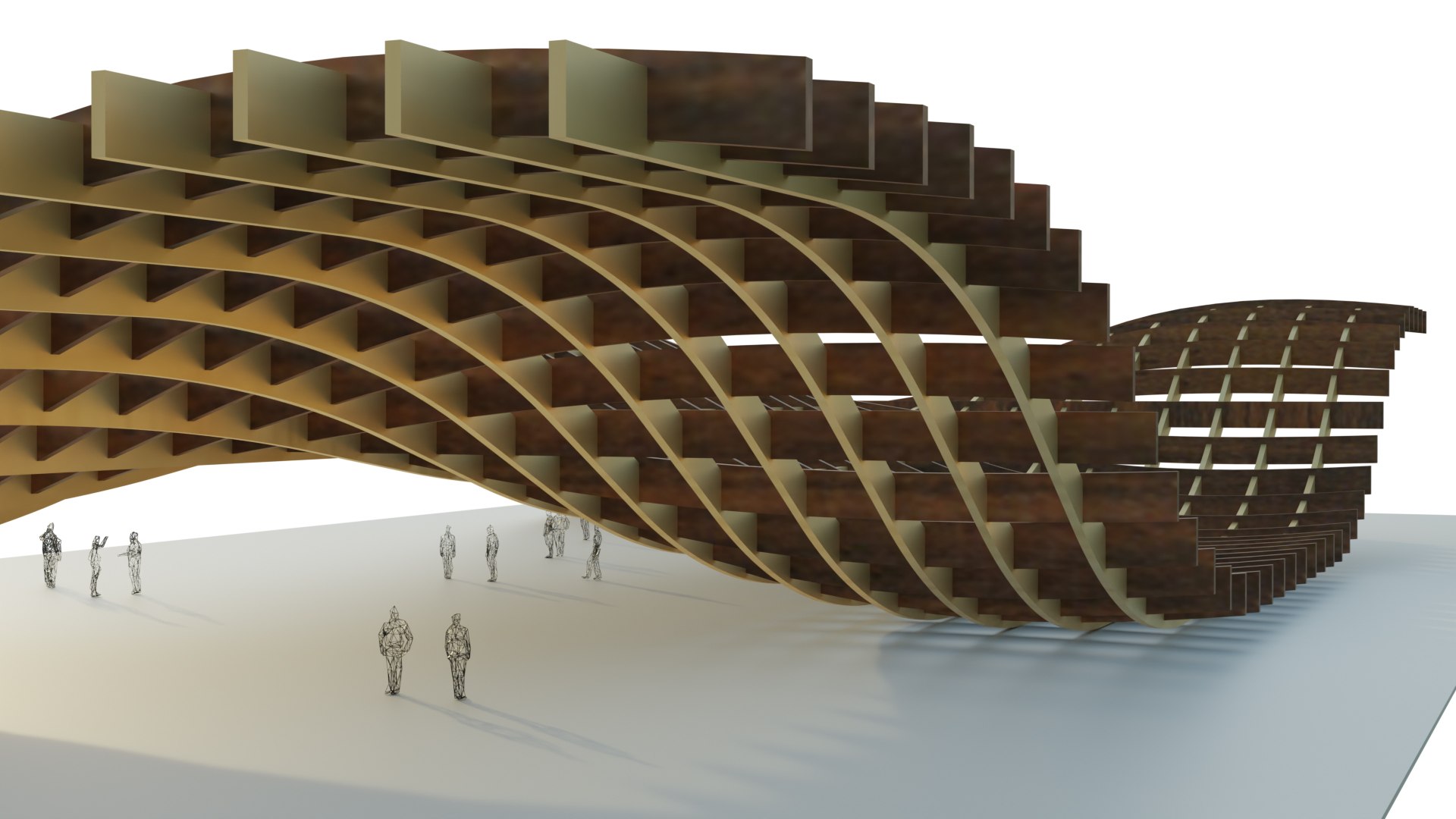Waffle Wavy Structure 3D model - TurboSquid 2159501