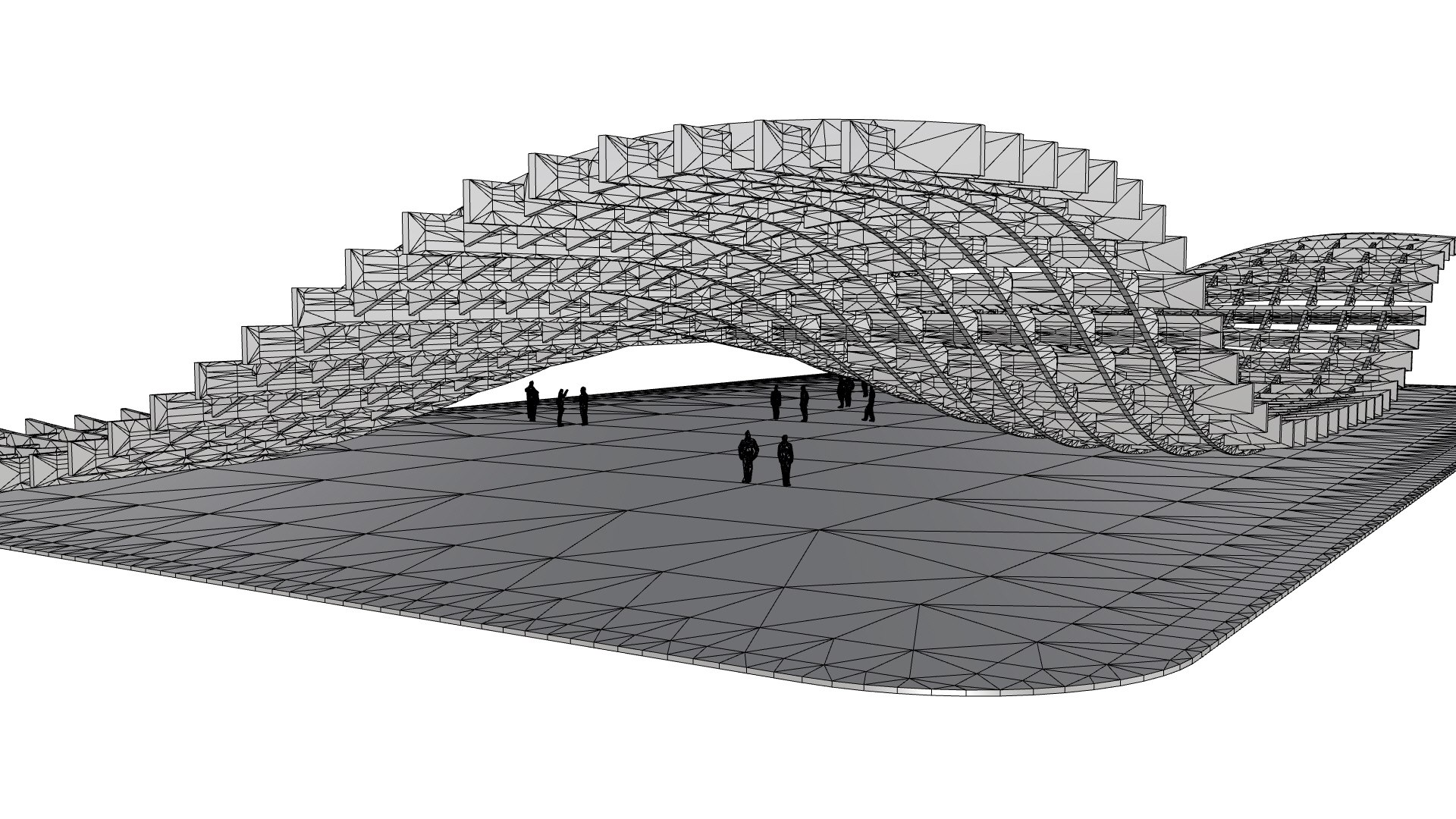 Waffle Wavy Structure 3D model - TurboSquid 2159501