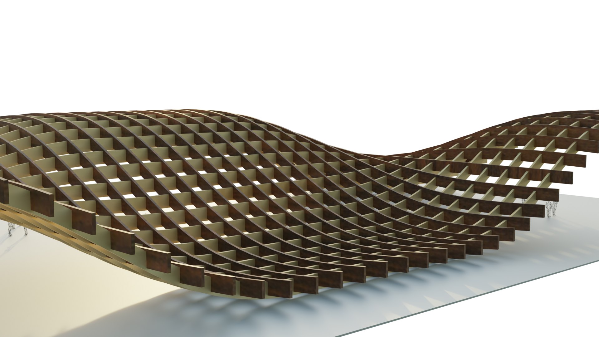 Waffle Wavy Structure 3D model - TurboSquid 2159501