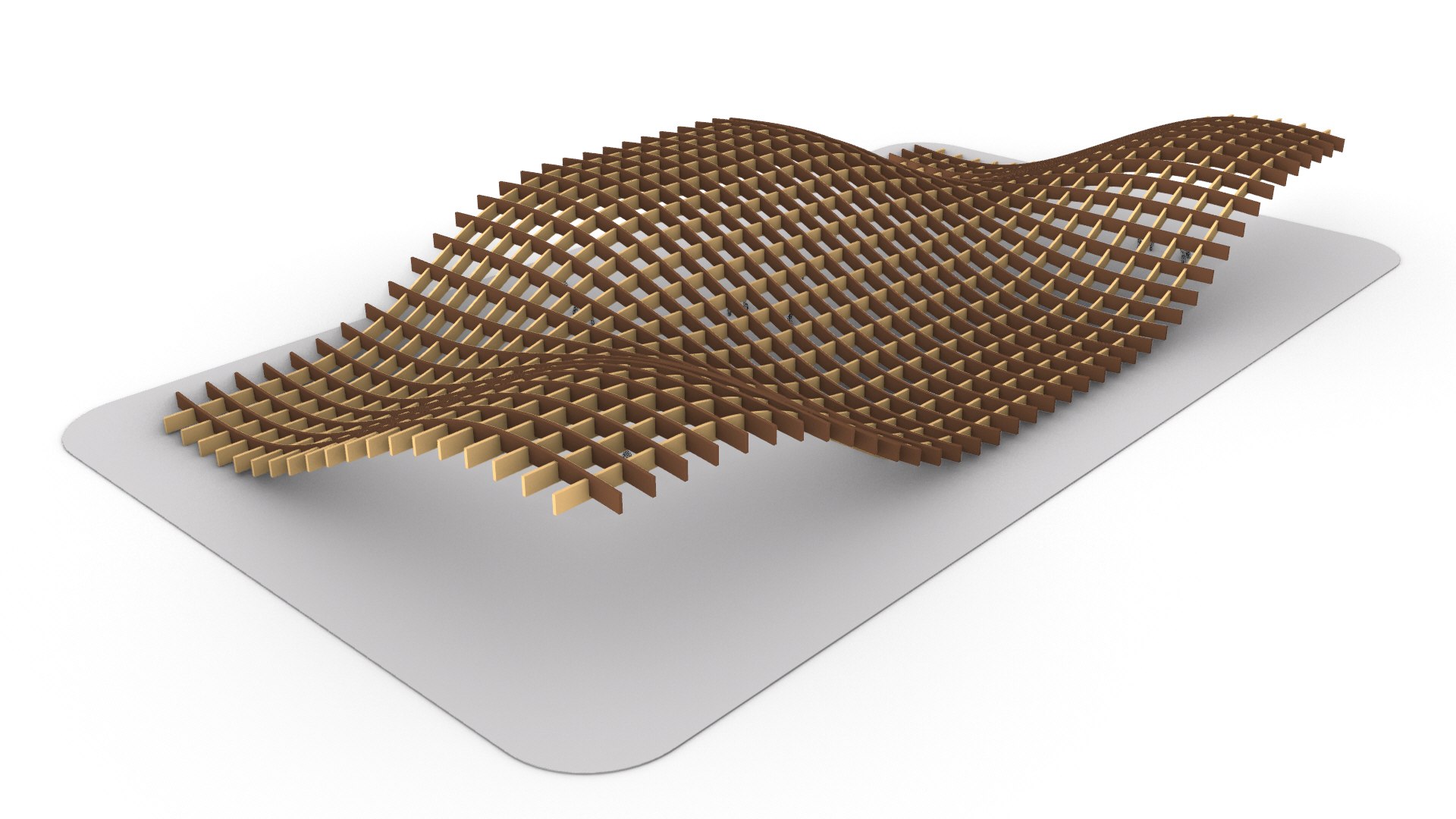 Waffle Wavy Structure 3D model - TurboSquid 2159501
