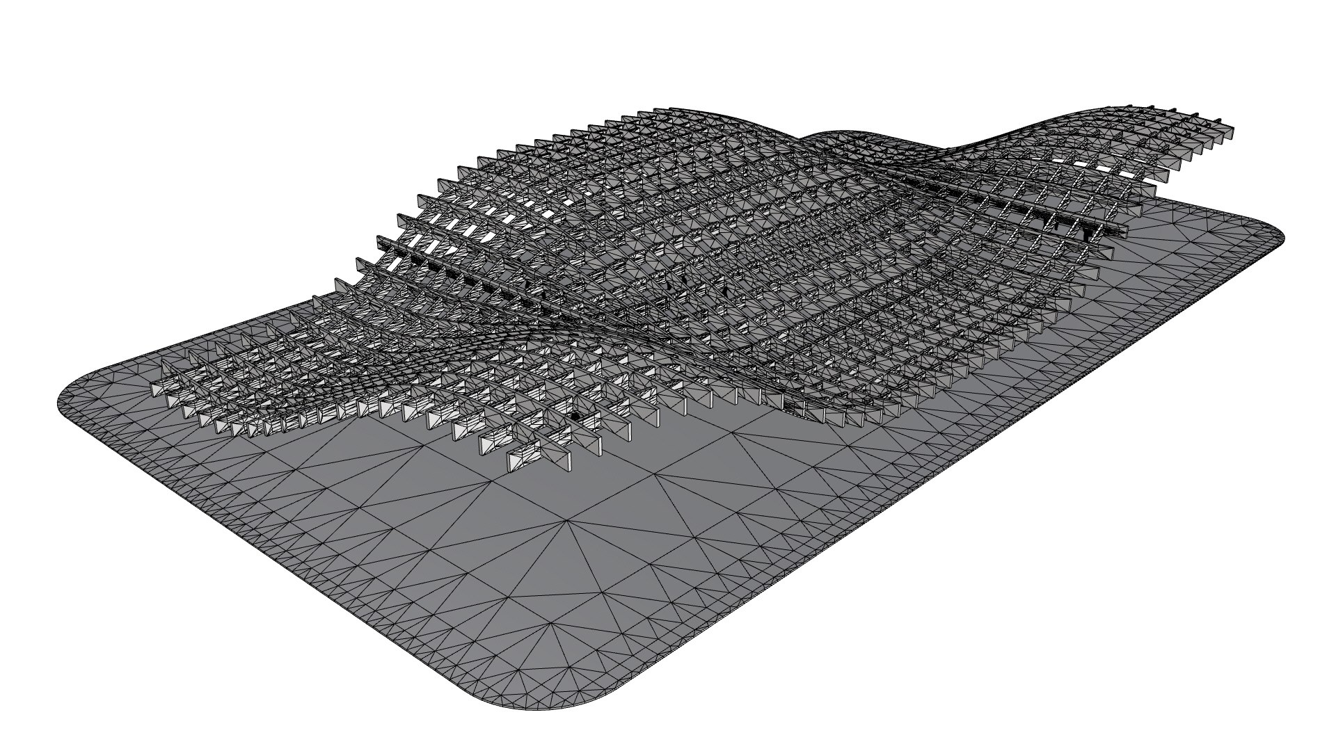 Waffle Wavy Structure 3D model - TurboSquid 2159501