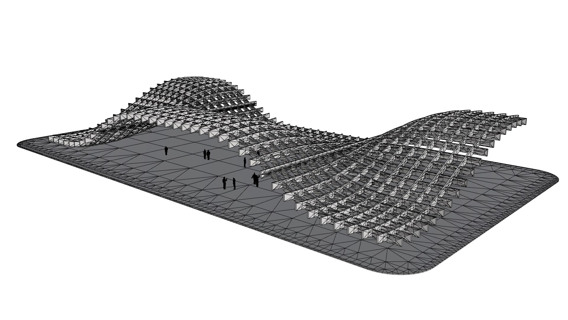 Waffle Wavy Structure 3D model - TurboSquid 2159501