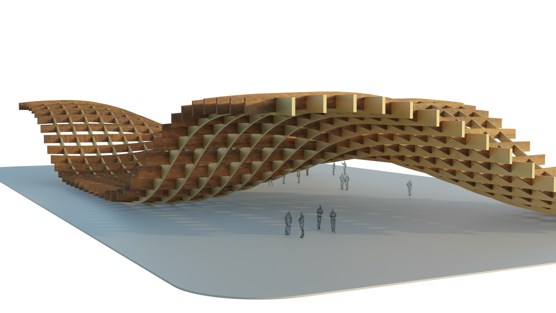 Waffle Wavy Structure 3D model - TurboSquid 2159501