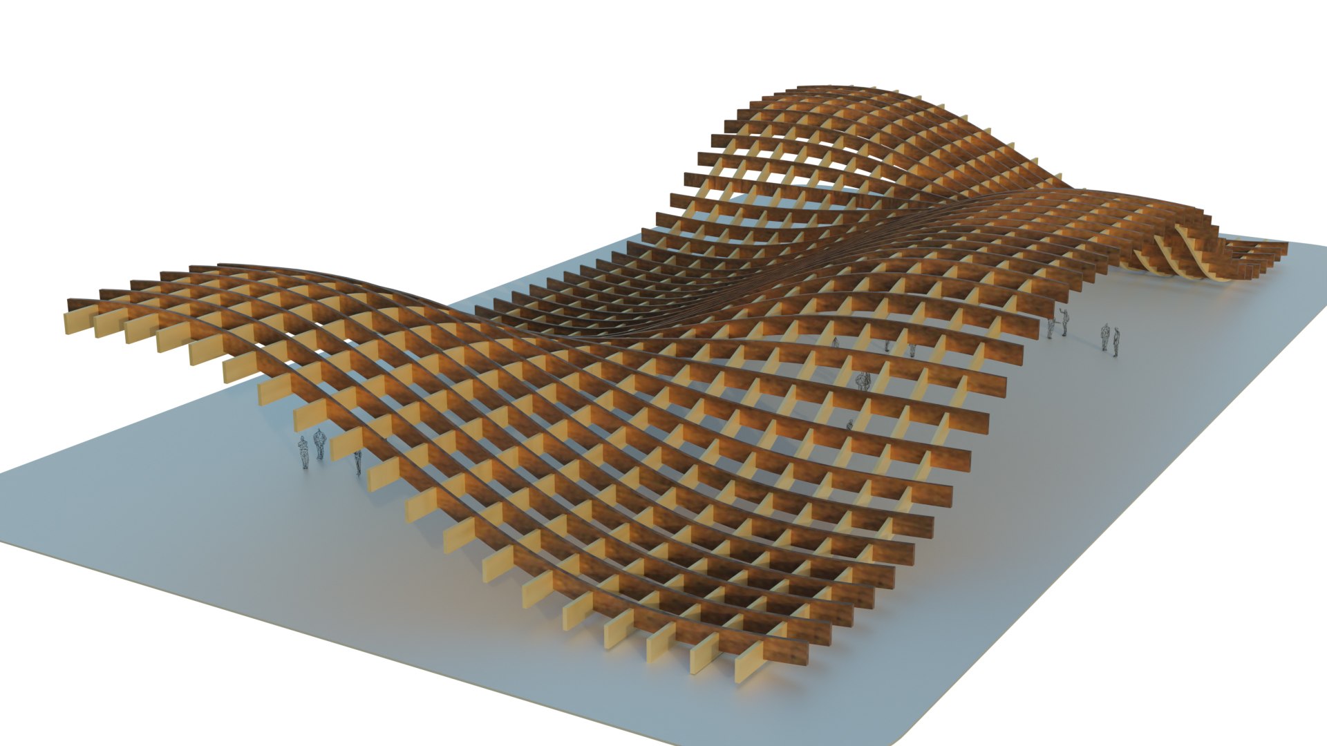 Waffle Wavy Structure 3D model - TurboSquid 2159501