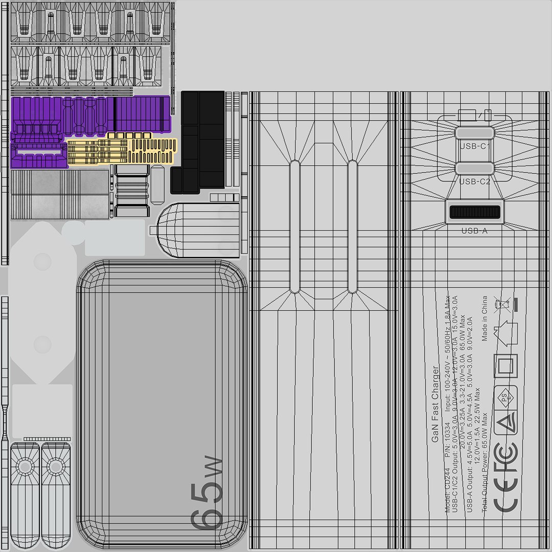 3D USB Power Adapter 03 US Model - TurboSquid 2248268