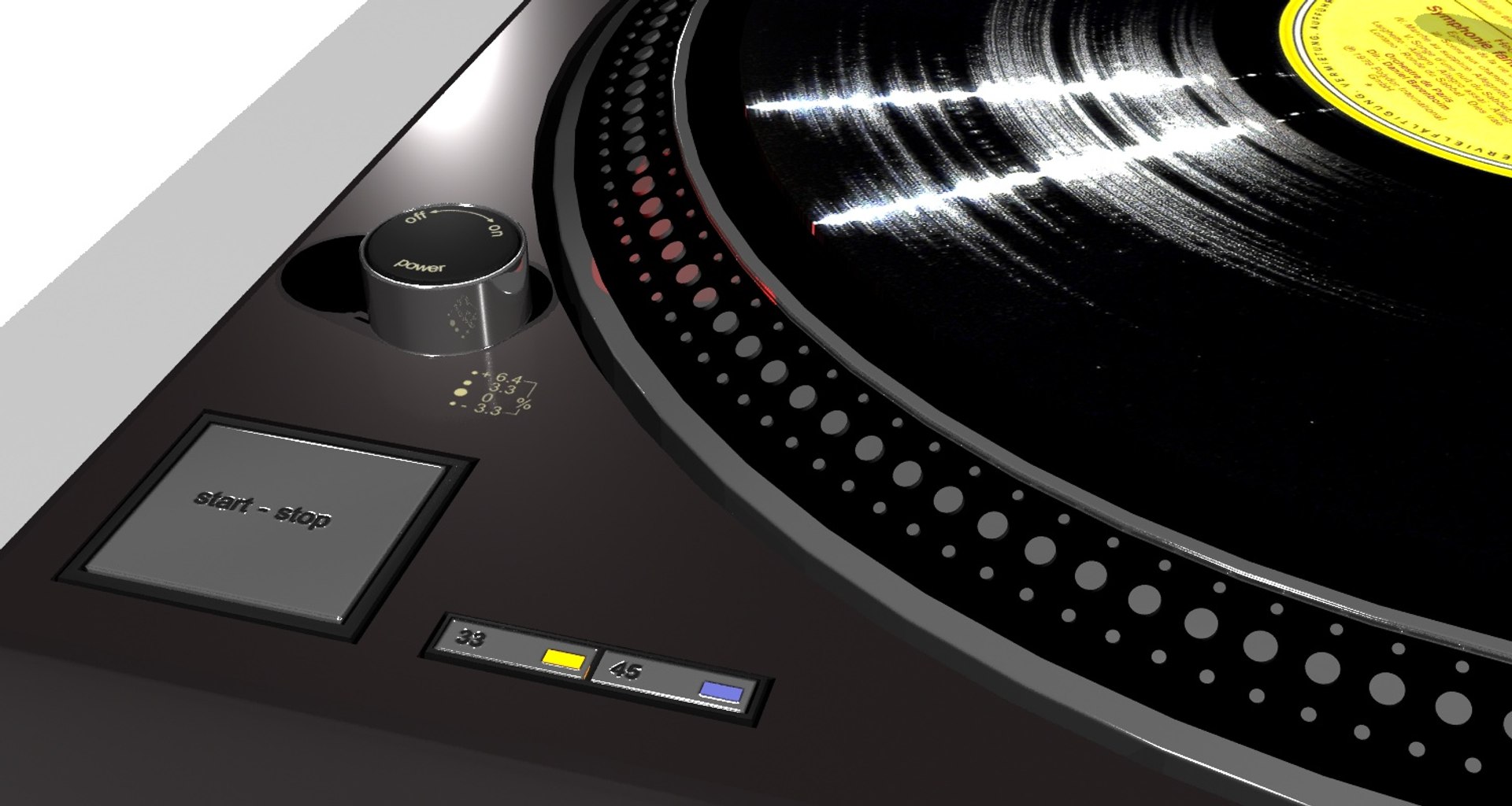 Free Technics Sl-1200mkb Turntable 3d Model