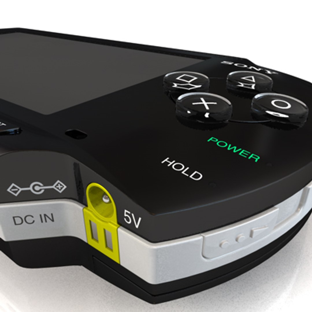 3d Playstation Portable Console Model