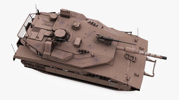 modelo 3d Tanque israelí Merkava 5 beige - TurboSquid 2290840