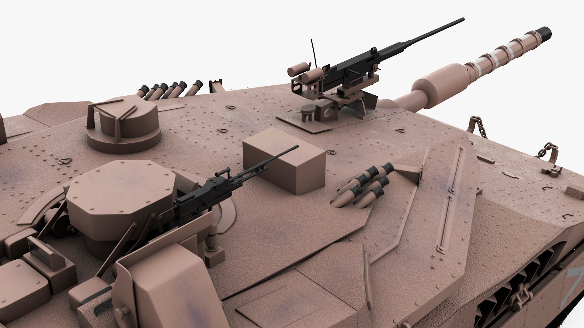 3D Israeli Tank Merkava 5 Beige - TurboSquid 2290840
