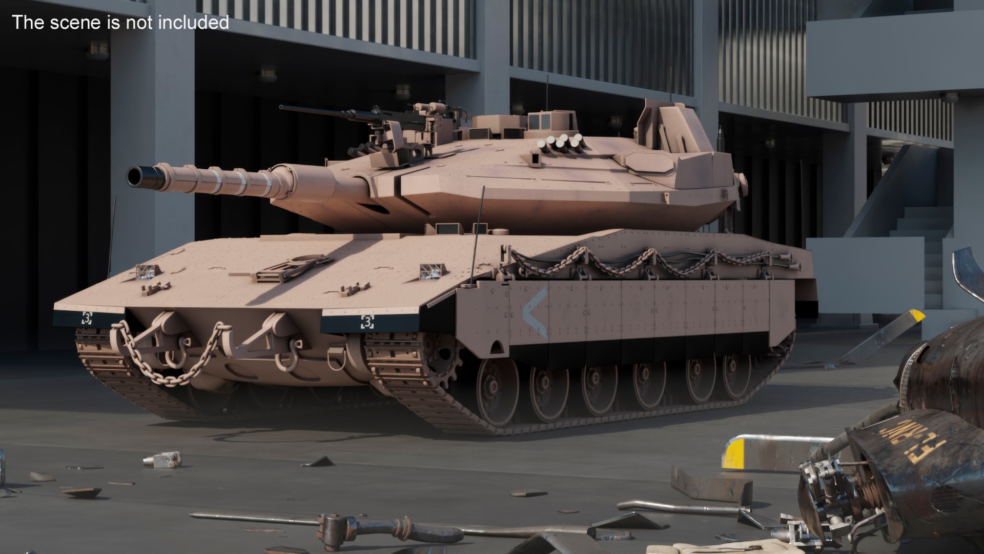 3D Israeli Tank Merkava 5 Beige - TurboSquid 2290840