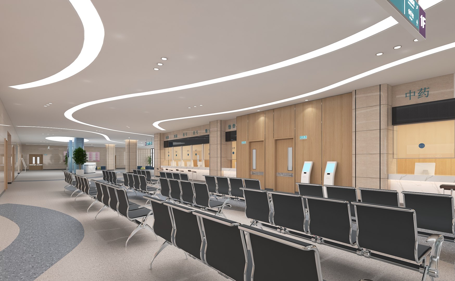 Modern Hospital Interior 3D Model - TurboSquid 2109968