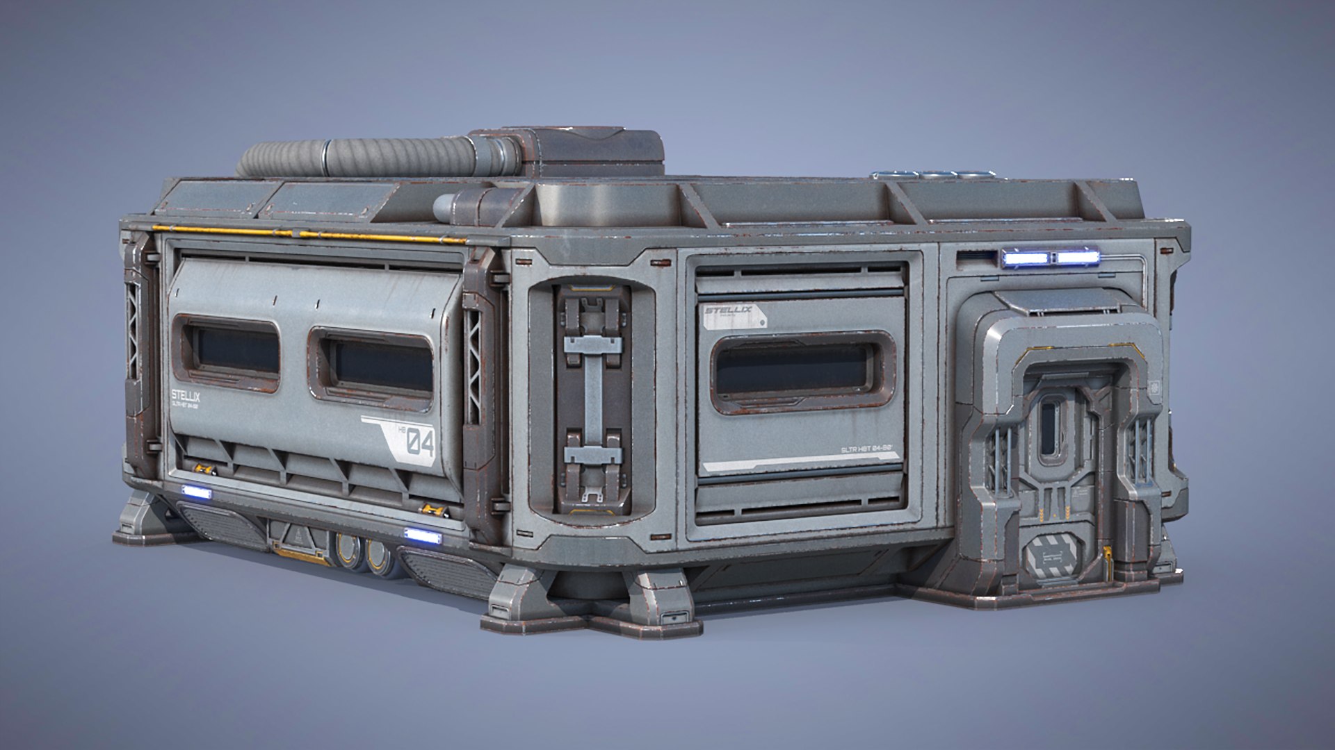 Sci-fi Habitat Shelter PBR model - TurboSquid 1961923