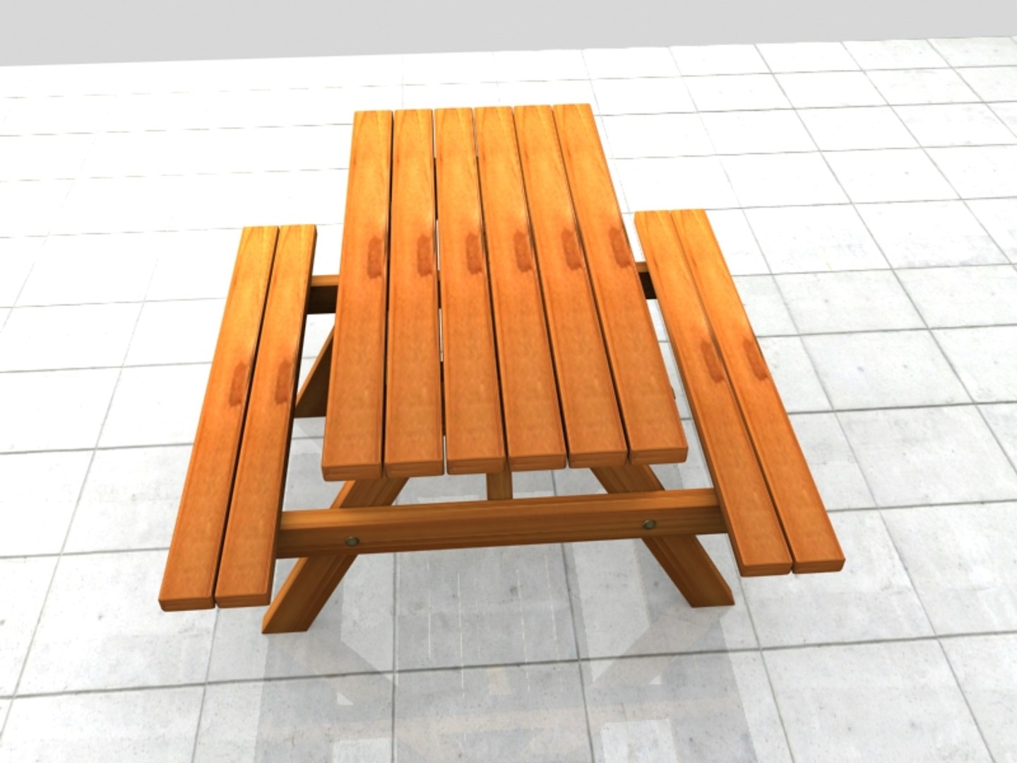 Picnic Table 3d Model