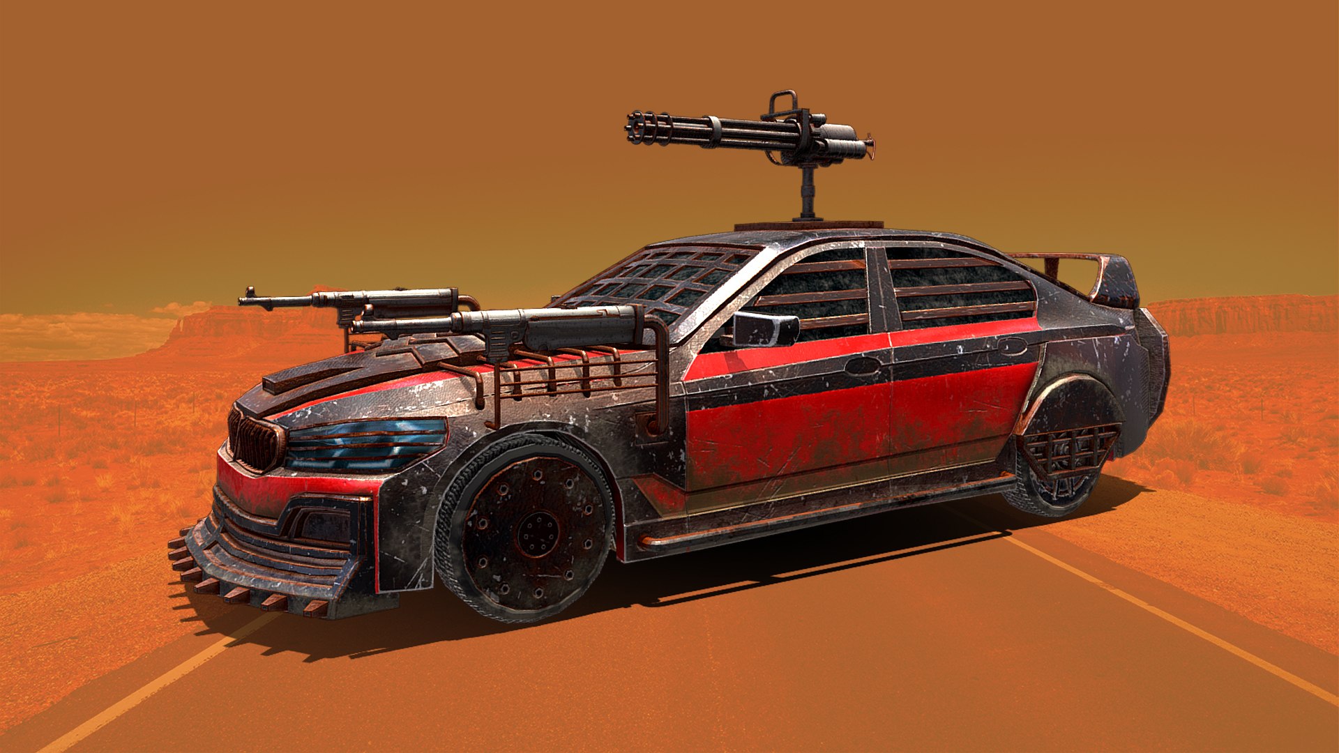 3D Bad Car Brigadier Armored Car Model - TurboSquid 1862925