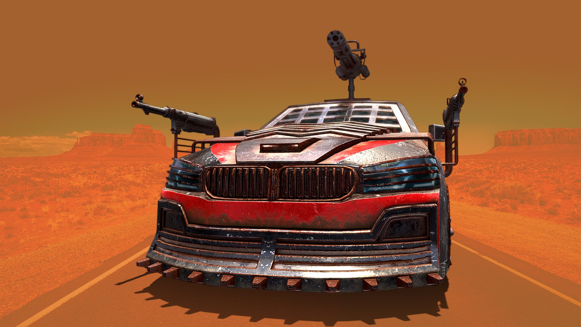 3D Bad Car Brigadier Armored Car Model - TurboSquid 1862925