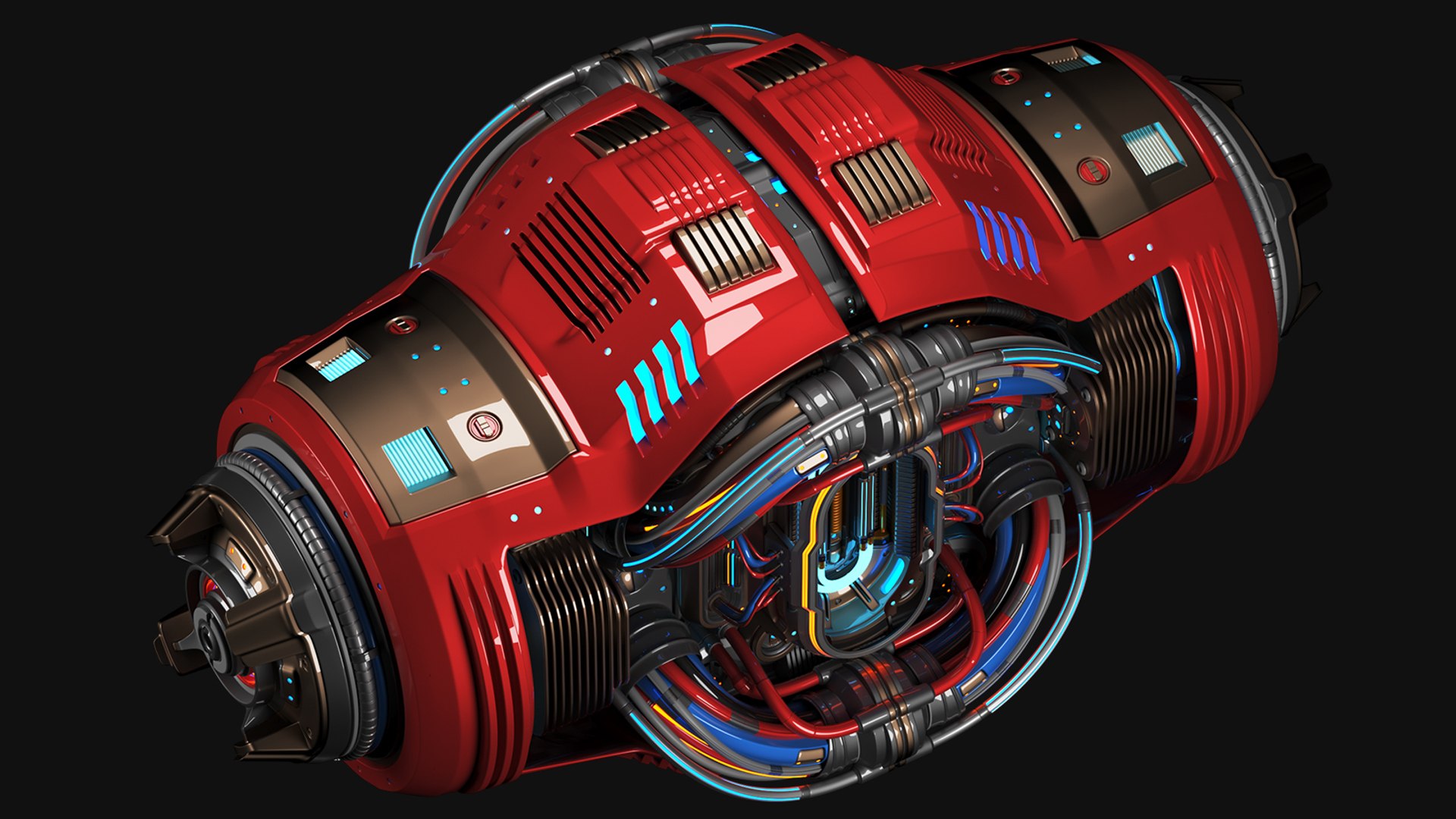 Sci Fi Core C1 3D Model - TurboSquid 1543813