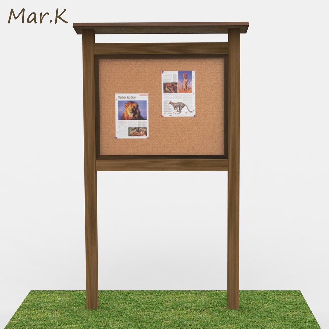 Wooden Message Board C4d