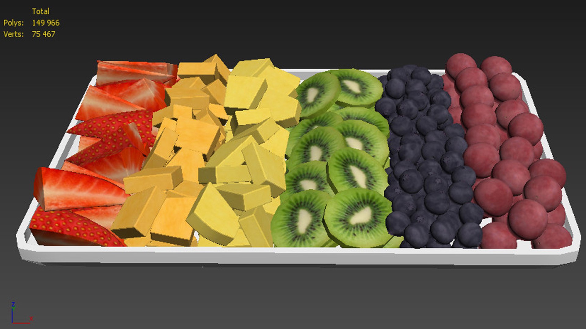 Fruit Platter 3D - TurboSquid 2199565