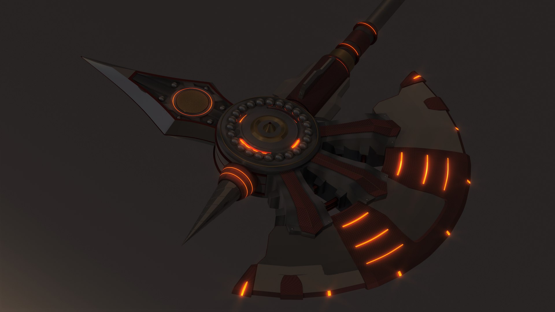 3D Sci-Fi Battle Axe Model - TurboSquid 1973737