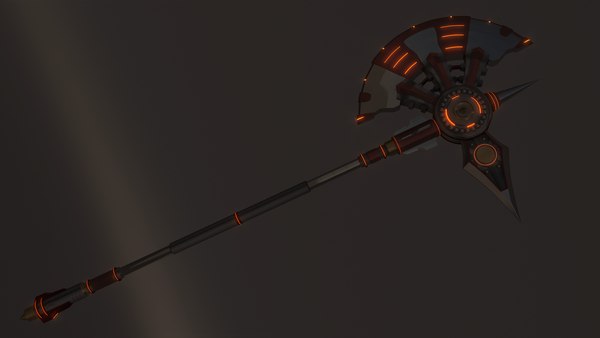 3D Sci-Fi Battle Axe model - TurboSquid 1973737